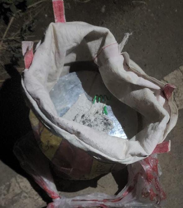 J&K | On a specific input of police, an IED, approx 10-12 Kg has been ...