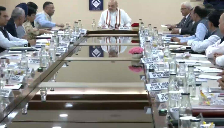 Union Home Minister Amit Shah chairs a high-level meeting of Intelligence Bureau (IB) officers ...