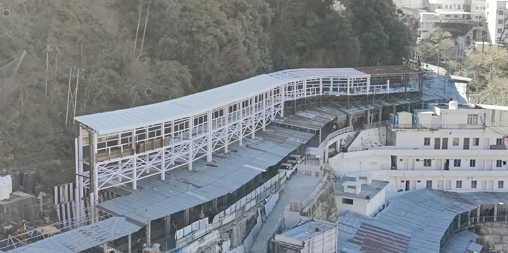 Jammu and Kashmir | Work on 200m Skywalk to streamline incoming Yatra movement, in full swing at ...